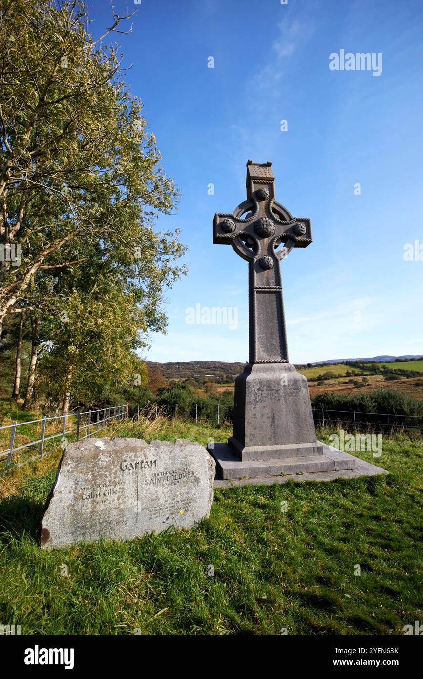 high cross at the birthplace of st columba saint colmcille lacknacoo ...