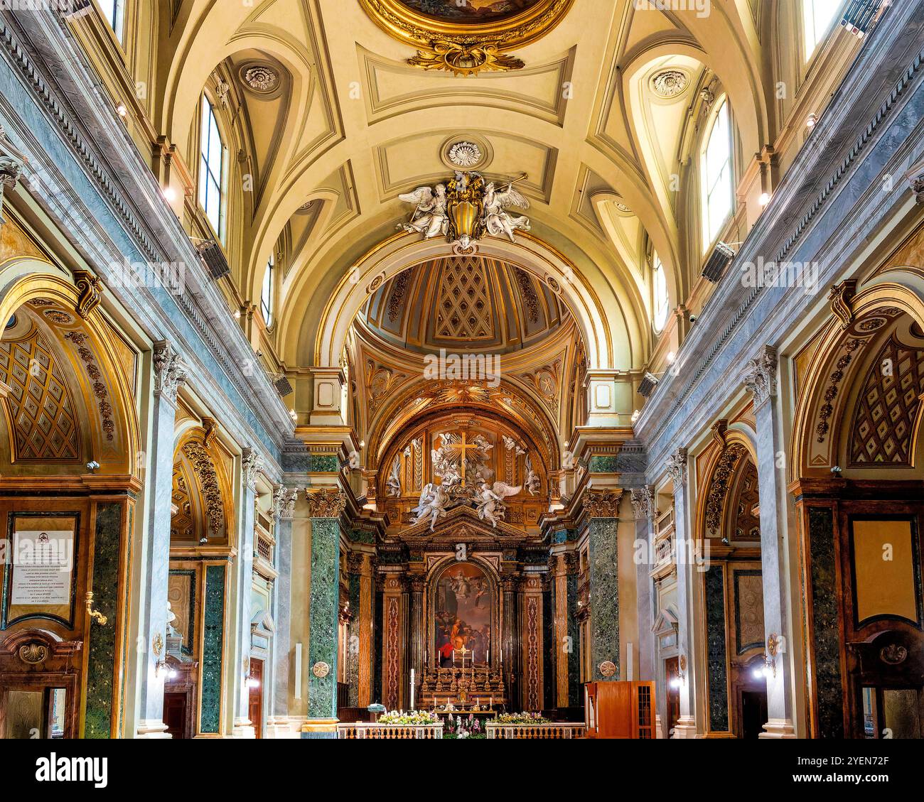 Interior rome church baroque hi-res stock photography and images - Alamy