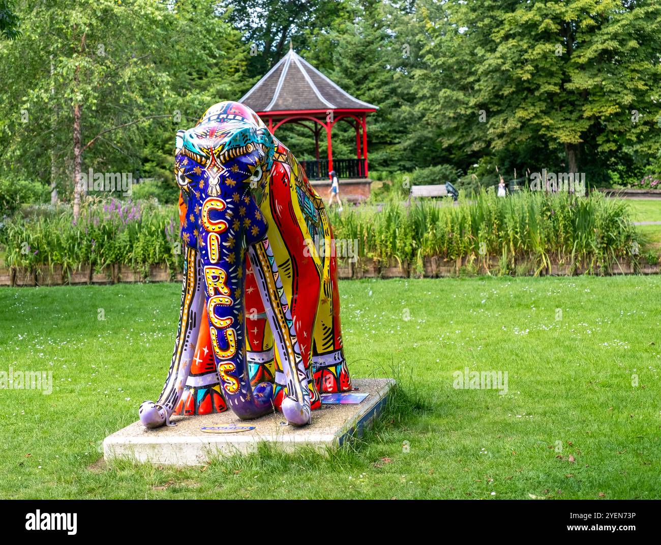 Kings Lynn, Norfolk, UK – July 20 2024. Go Go Mammoth sculpture in The ...