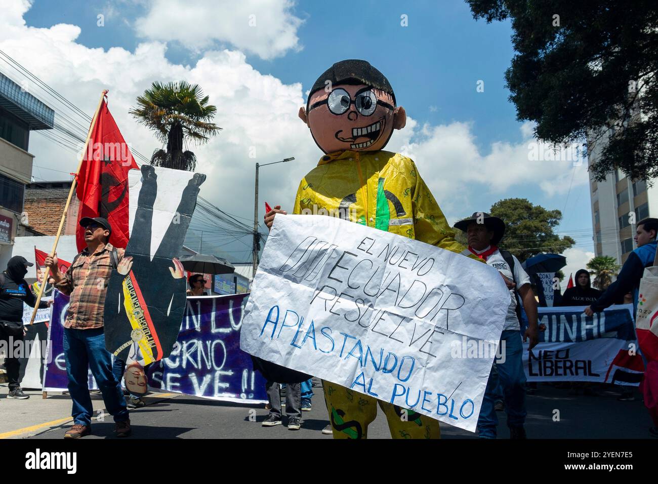 Protest in Quito - Ecuador, 31 October - 2024 Stock Photo - Alamy
