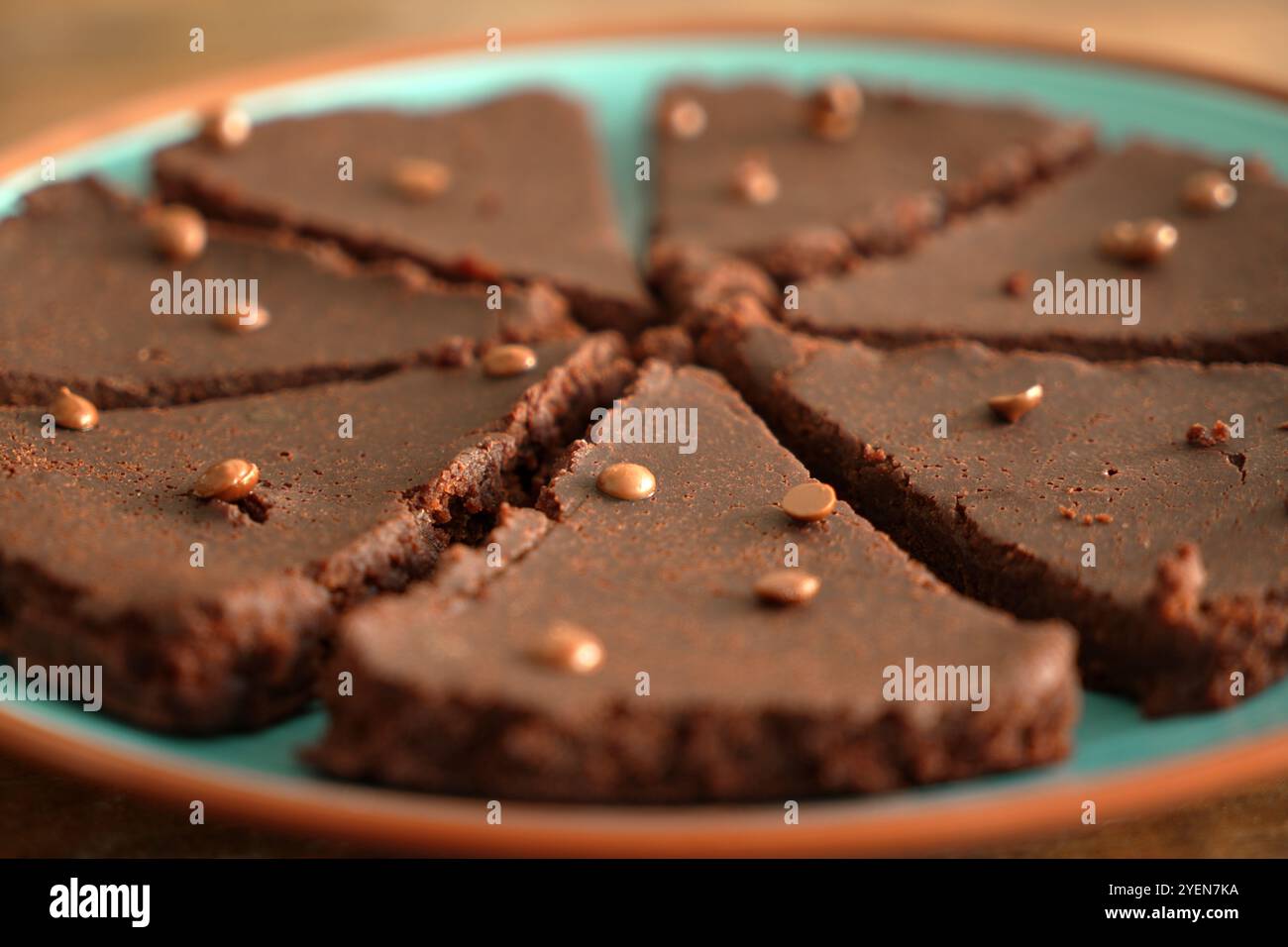 Detail of a homemade chocolate cake with choco topping Stock Photo - Alamy