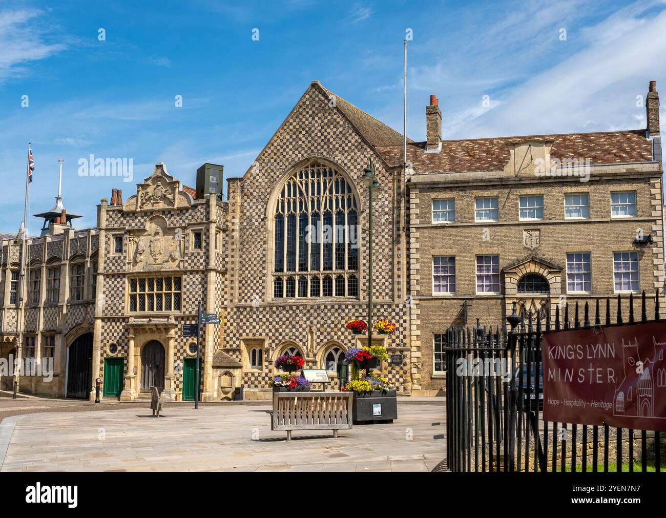 Kings Lynn, Norfolk, UK – July 20 2024. The old and historic town hall ...