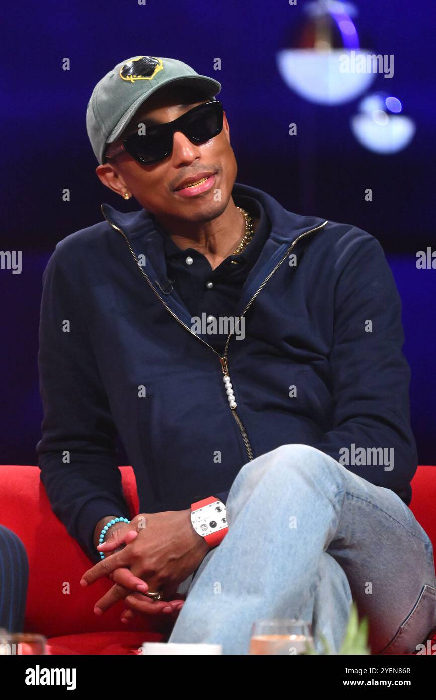 EDITORIAL USE ONLY Pharrell Williams during filming for the Graham ...