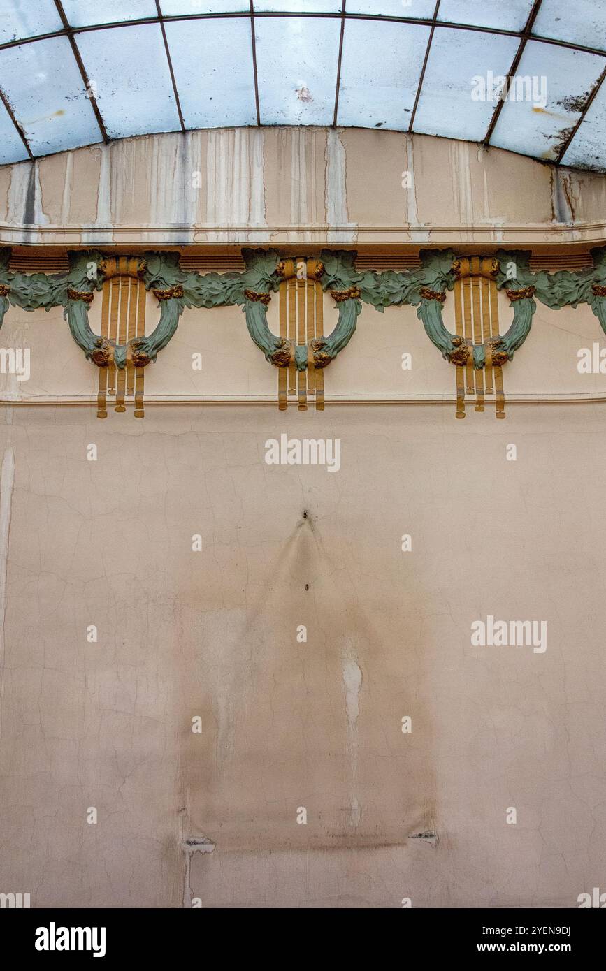 background in historic building, attic of historic building, attic with ...