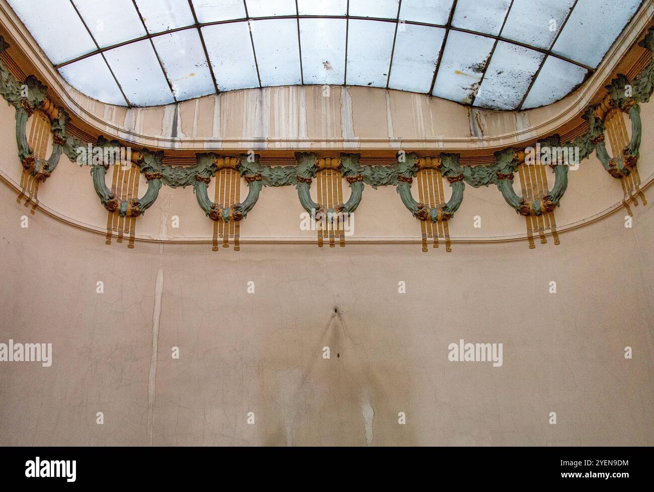 background in historic building, attic of historic building, attic with ...