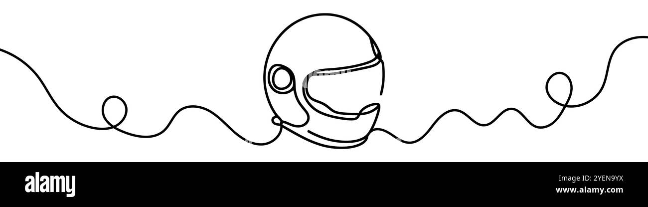 Minimalist vector illustration of a motorcycle helmet created using a ...
