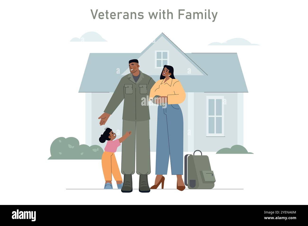 Homecoming military illustration hi-res stock photography and images ...