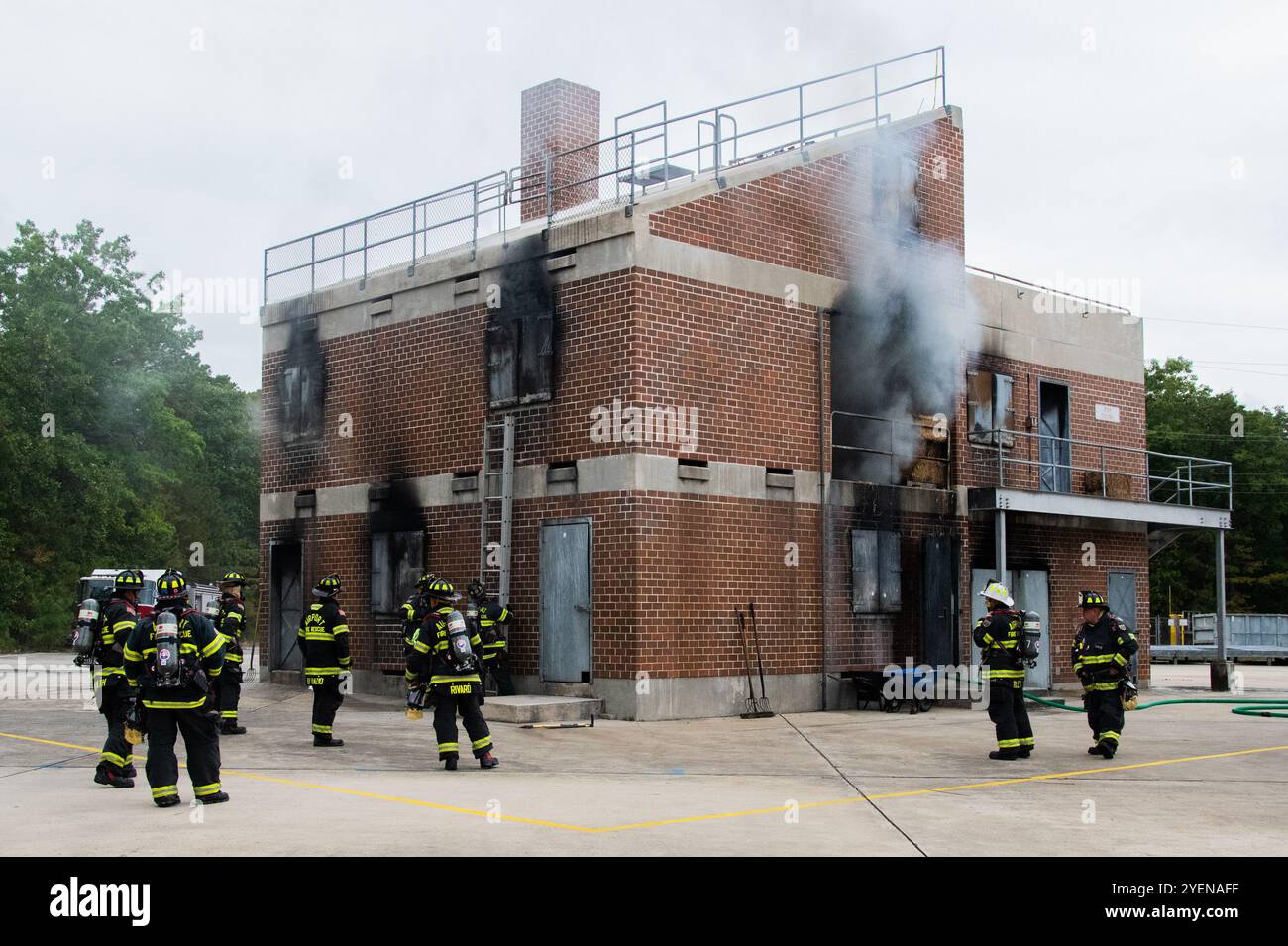 Firefighters from the South Jersey Transportation Authority and Airmen ...