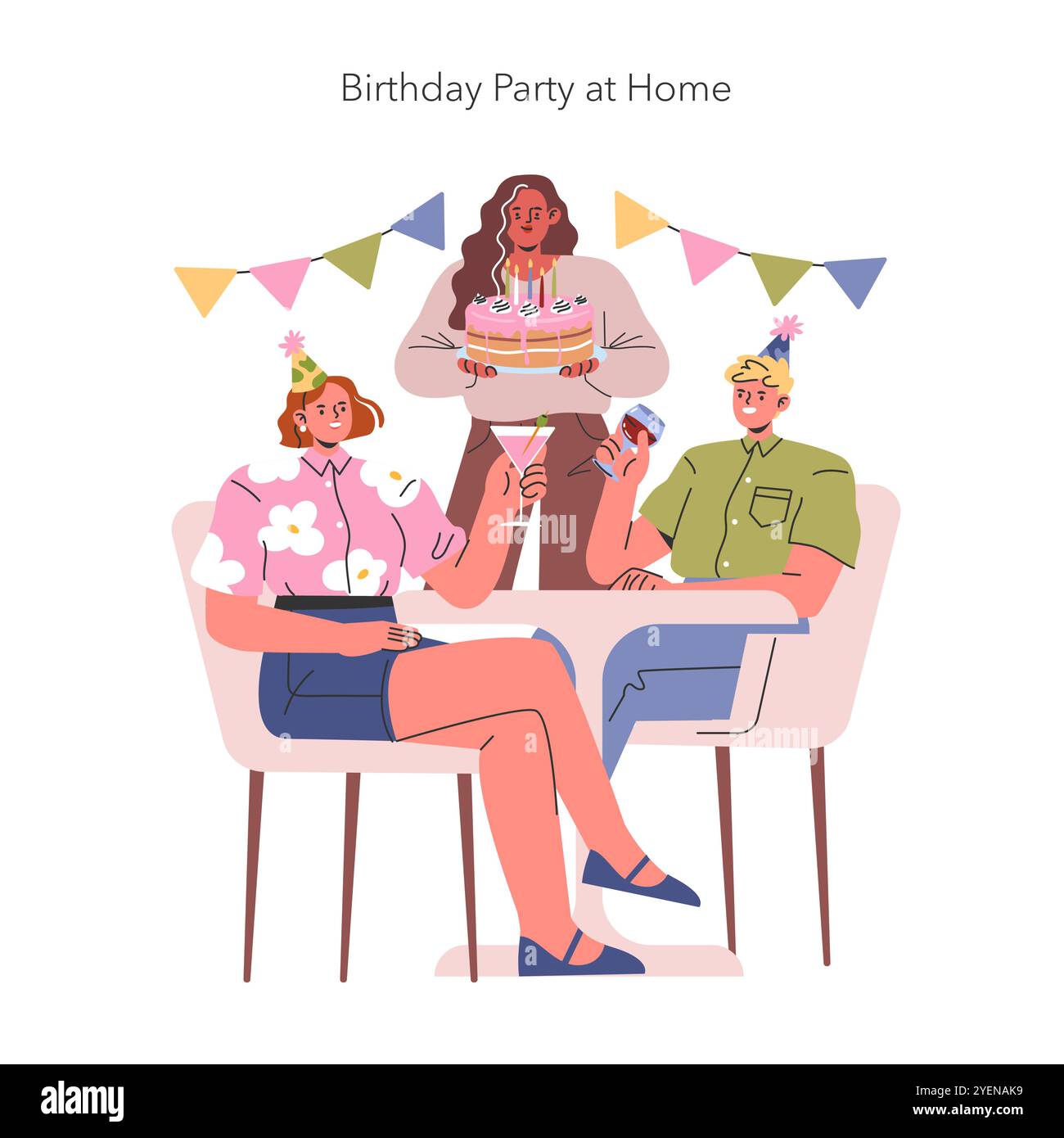 Indoor event decorations Stock Vector Images - Alamy