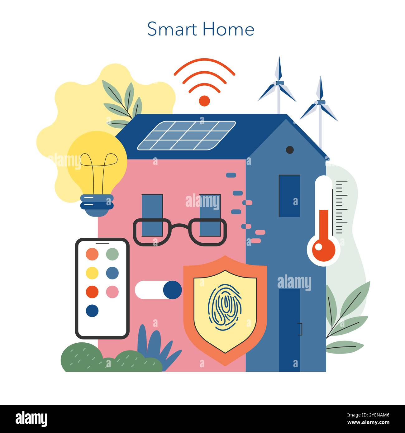Smart Home concept. Automation technology for residential energy ...