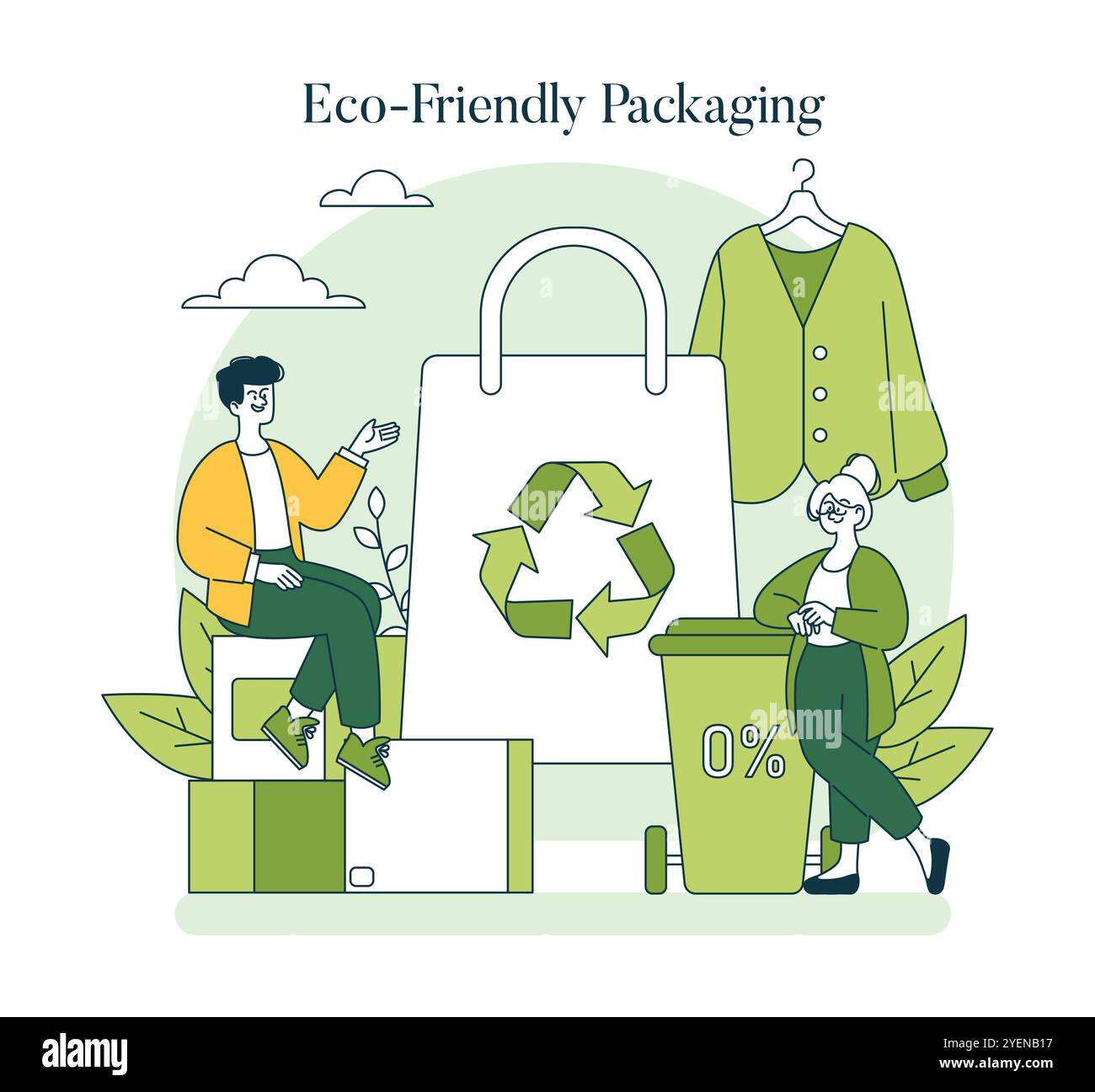 Recycling initiatives Stock Vector Images - Alamy