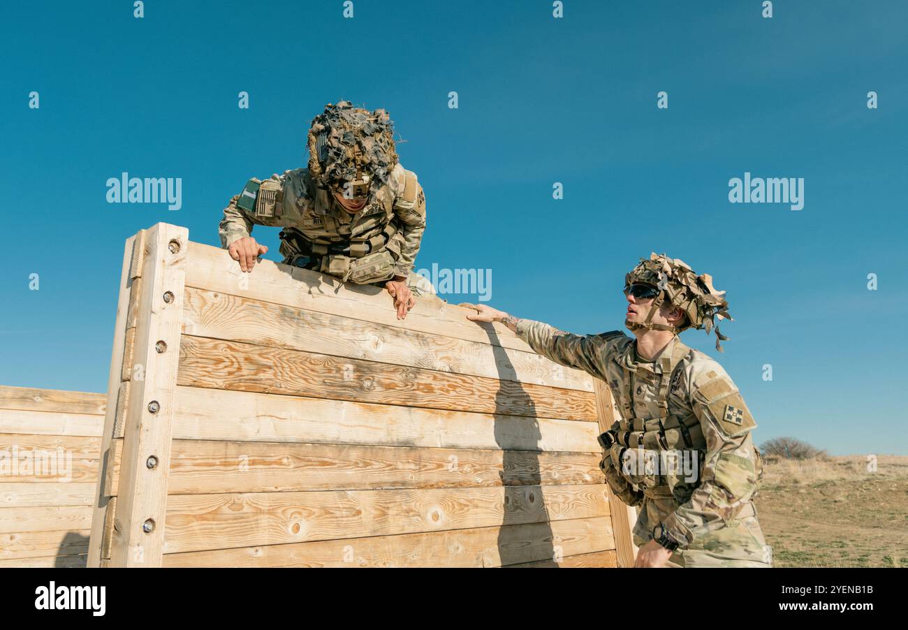 Soldiers from the 1st Stryker Brigade Combat Team, 4th Infantry ...