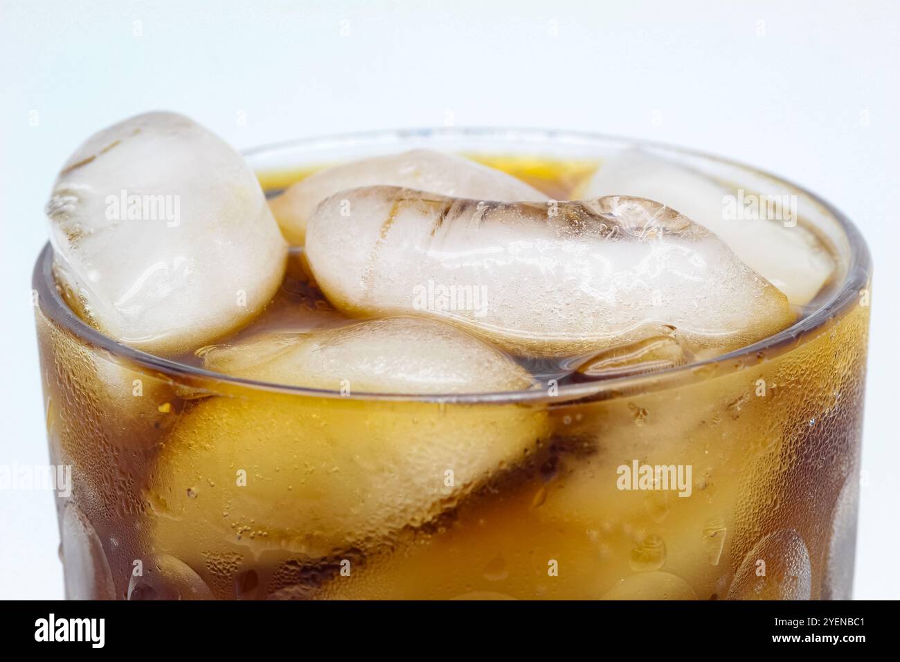 Tall glass of cola with ice cubes hi-res stock photography and images - Alamy