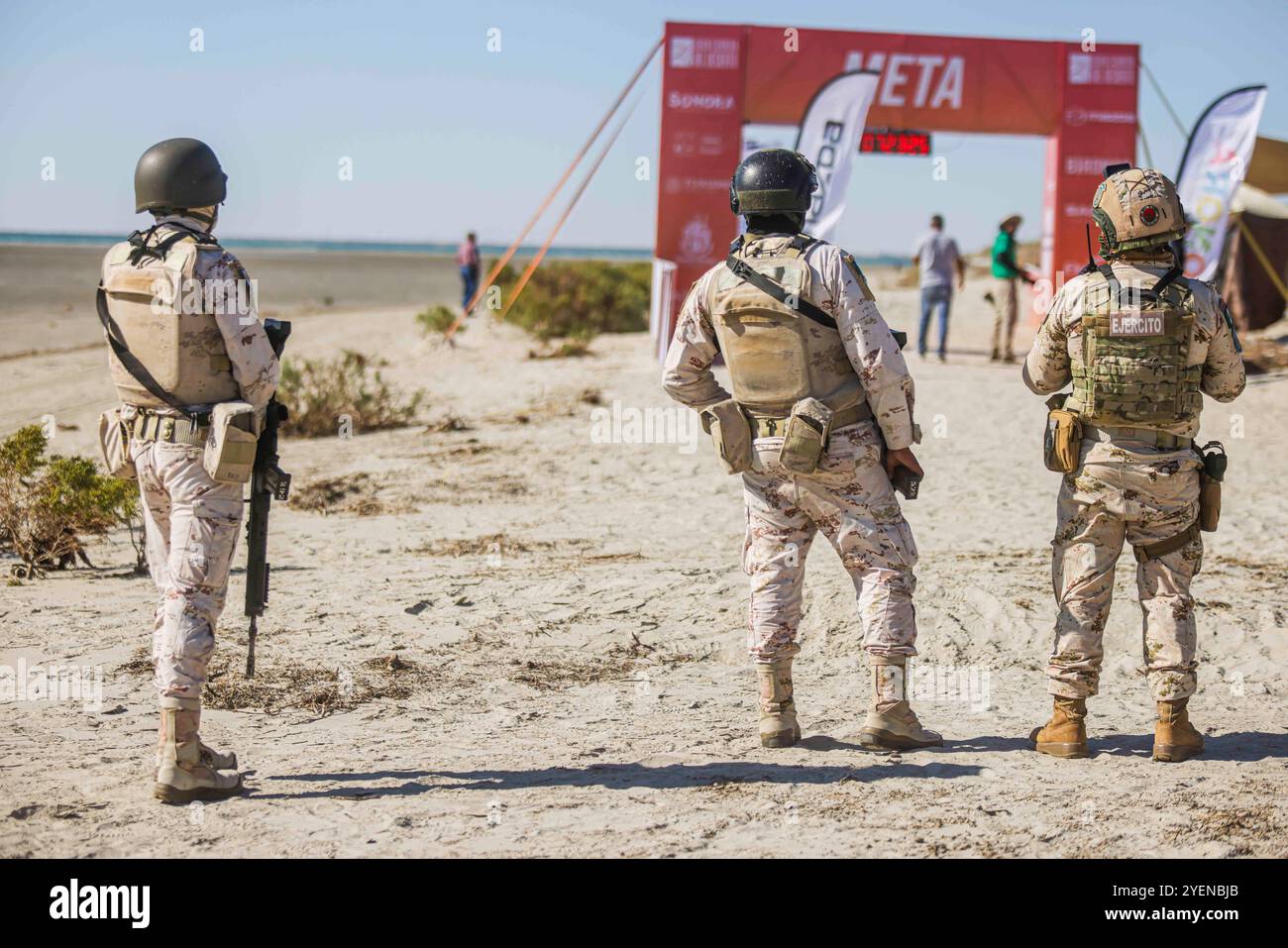 PUERTO PEÑASCO, MEXICO - OCTOBER 19: Soldiers from the Mexican Army and ...