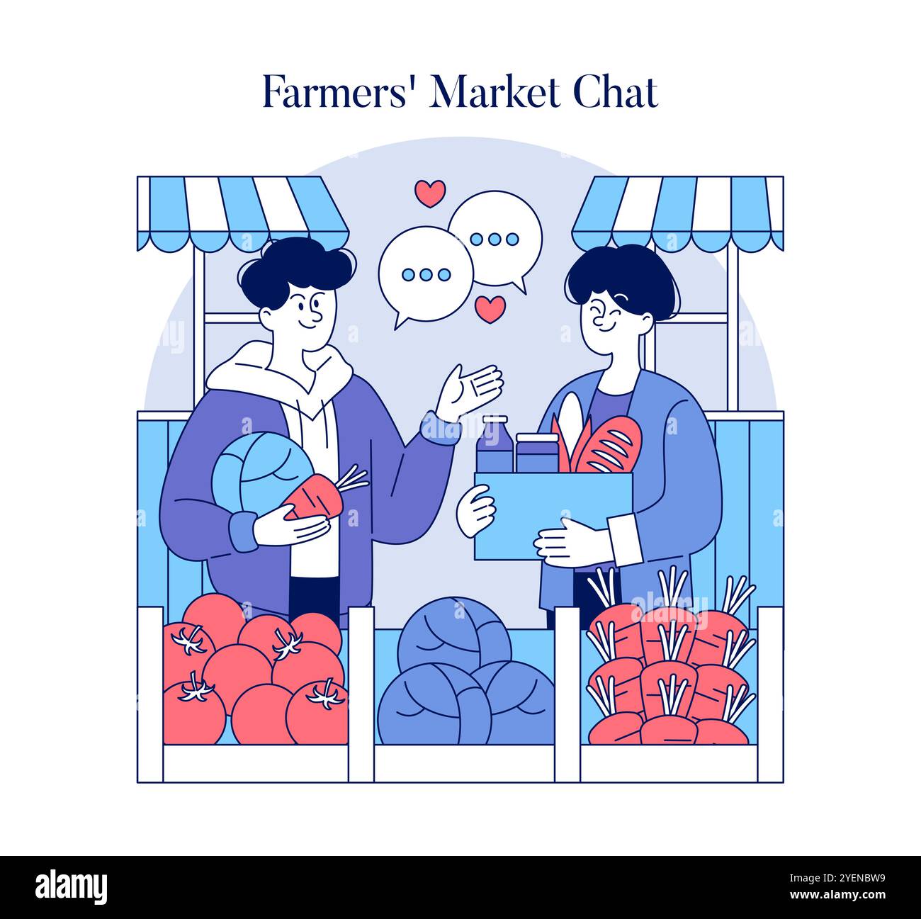 Farmers chat Stock Vector Images - Alamy