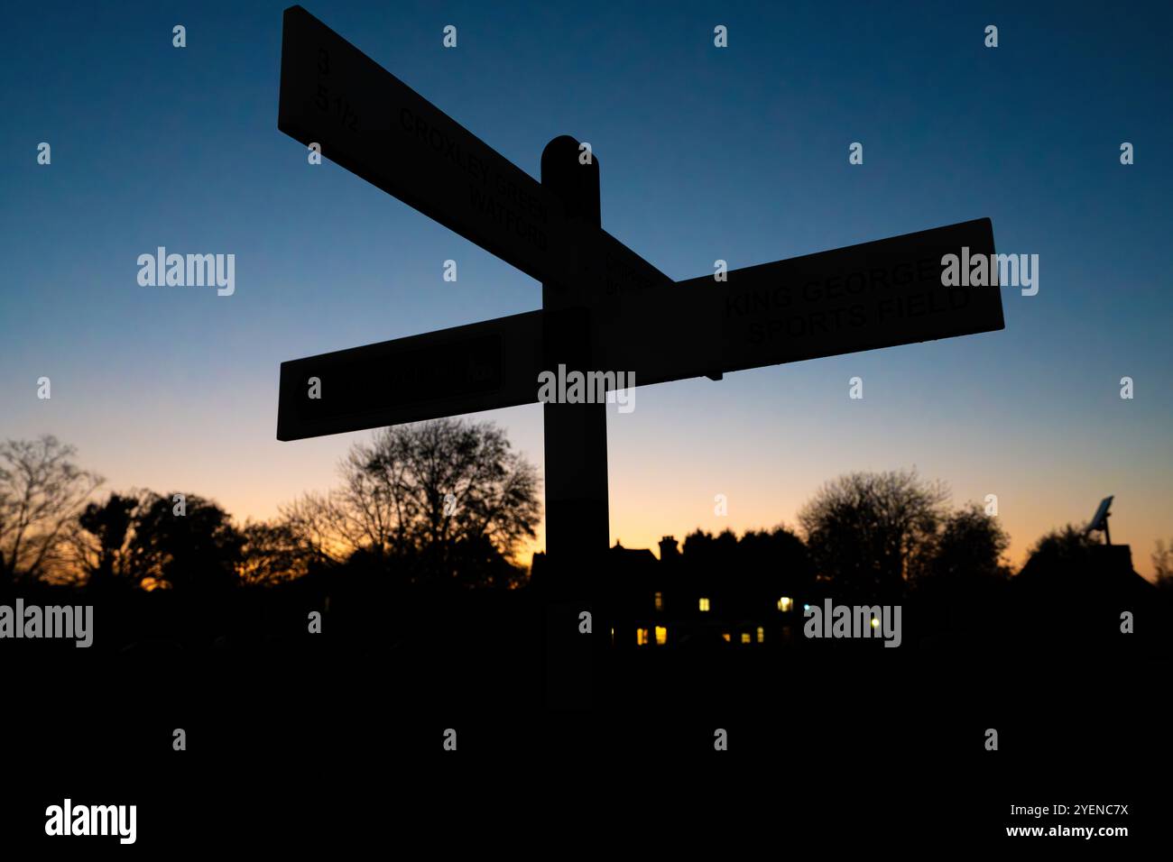 Scary scenes on halloween evening in a small village in UK Stock Photo ...