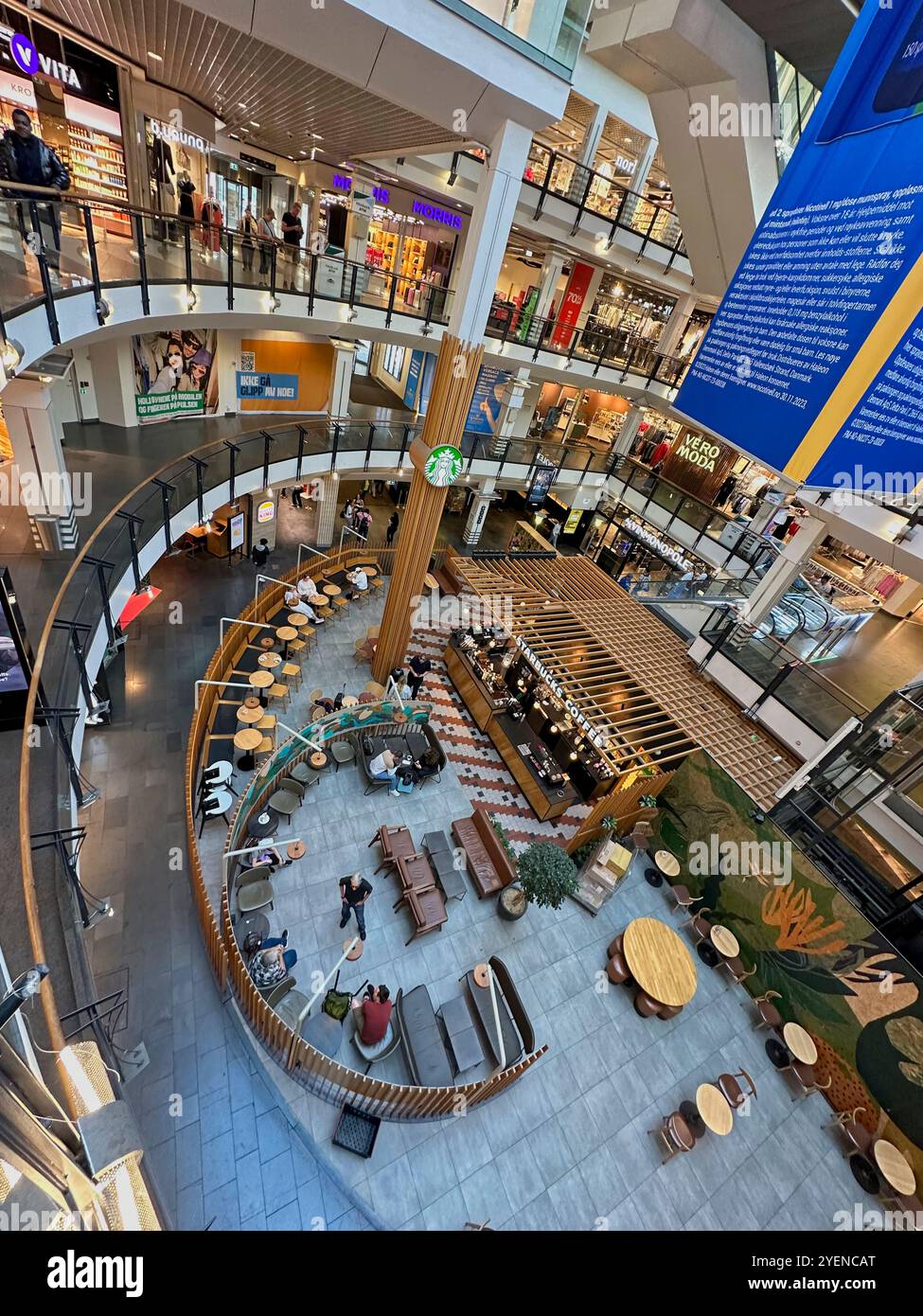 Oslo, Norway - September, 2024 Central concourse and atrium of the Oslo ...