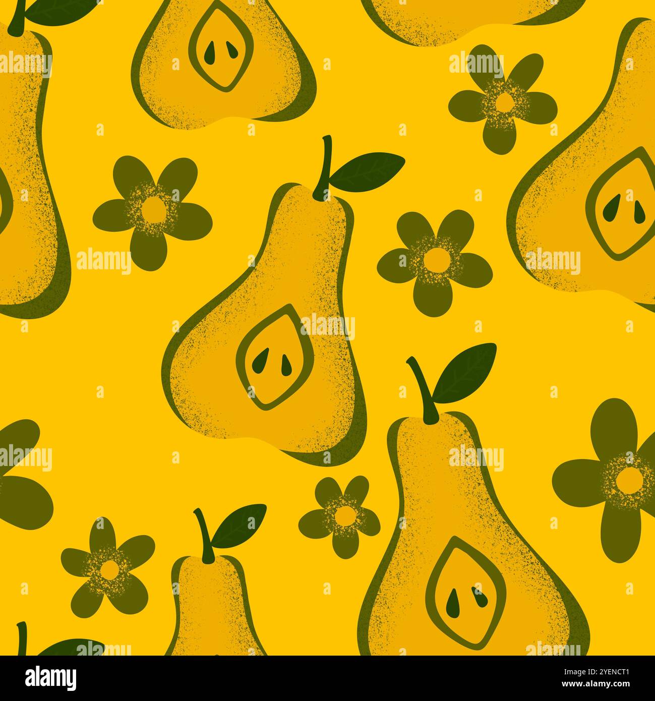 Summer fruit seamless pears pattern for wrapping paper and fabrics and ...