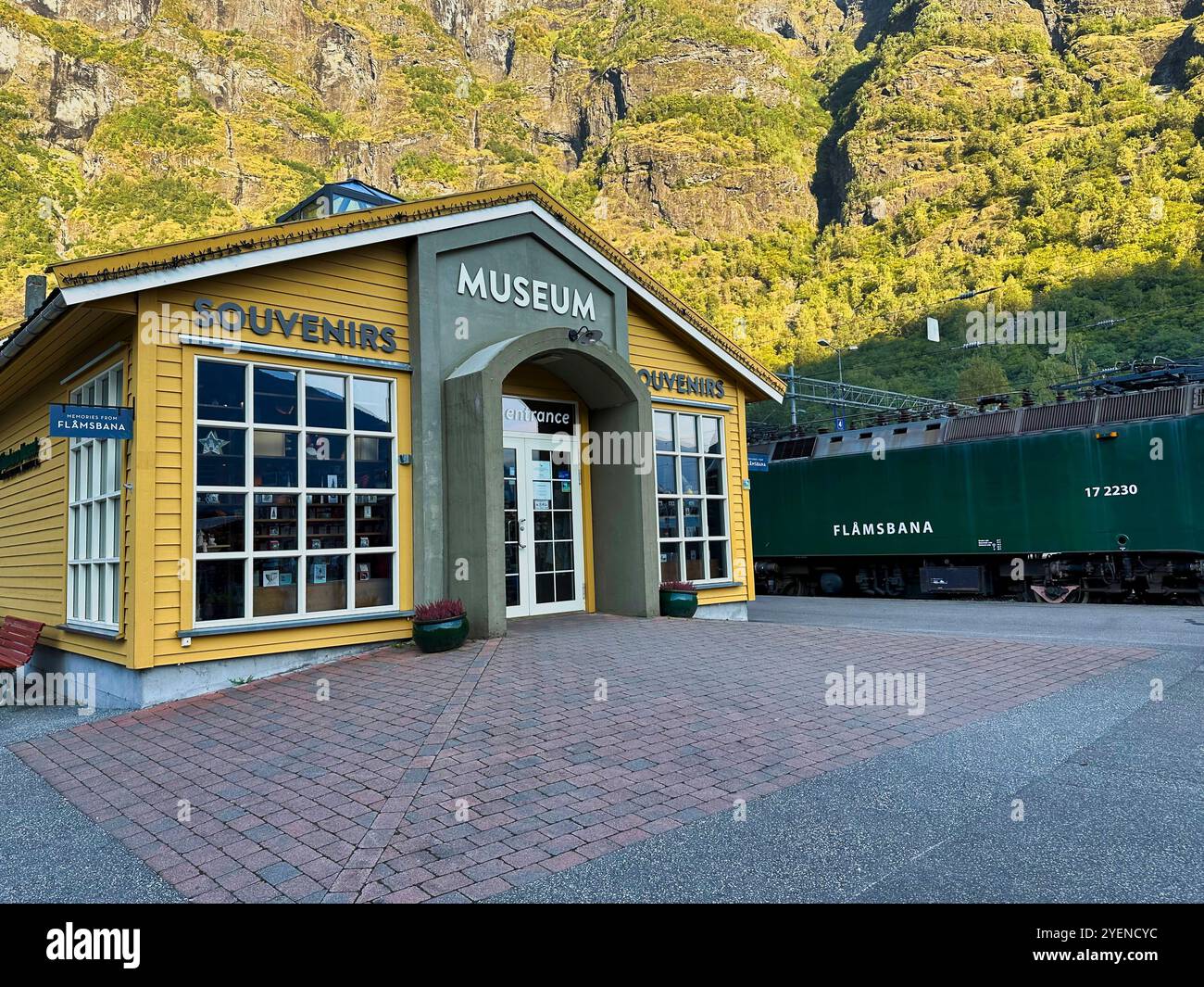 Flam, Norway - September, 2024 The Flam Museum alongside the Flamsbana railway station Stock ...