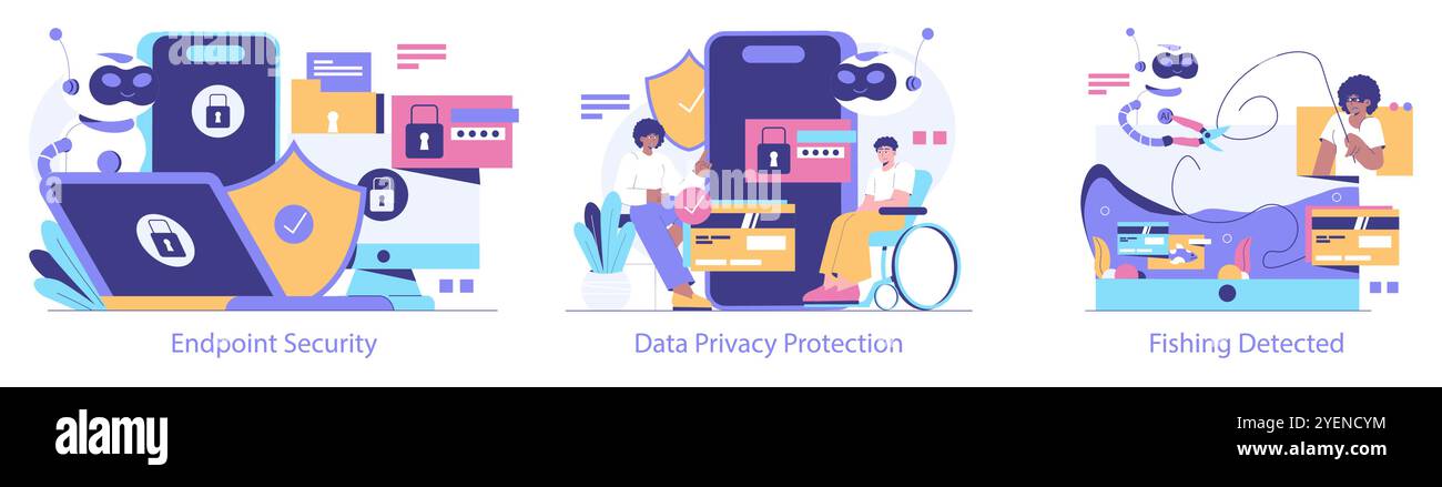 Protection against phishing Stock Vector Images - Alamy