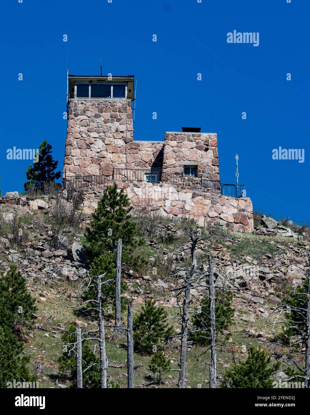 Lookout Tower on Mount Coolidge in Custer State Park in the Black Hills ...