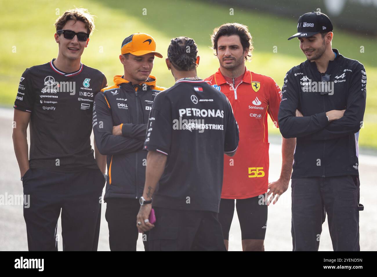 SAO PAULO, BRAZIL - OCTOBER 31: #63, George RUSSEL, GBR, Mercedes-AMG ...