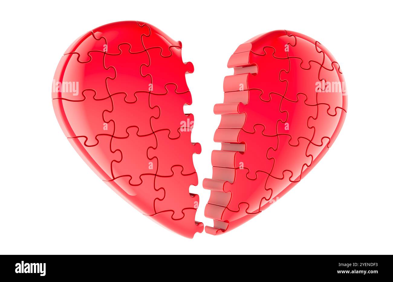 3d illustration broken jigsaw puzzle hi-res stock photography and ...