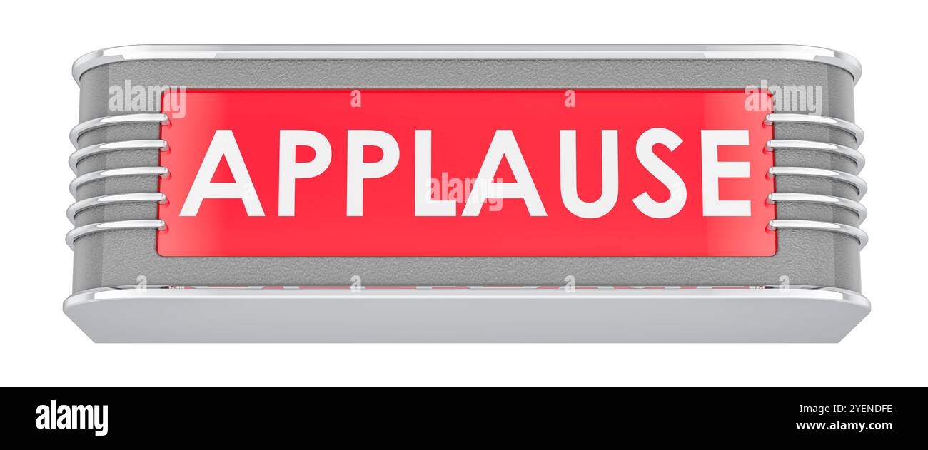 APPLAUSE Sign Lightbox, 3D rendering isolated on white background Stock ...