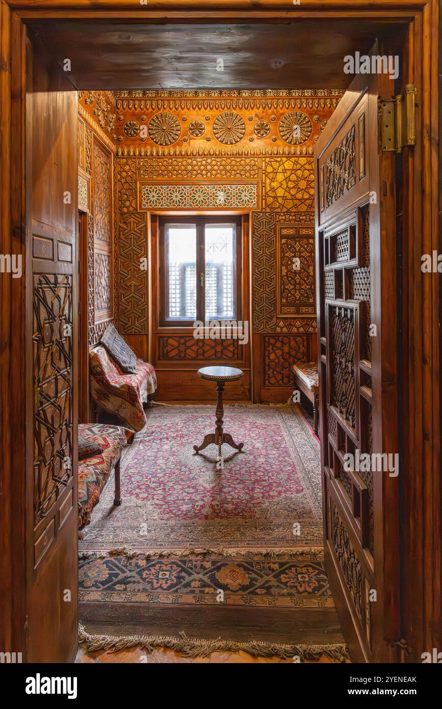 Roda Island, Old Cairo, Cairo, Egypt. February 23, 2024. Interior view ...