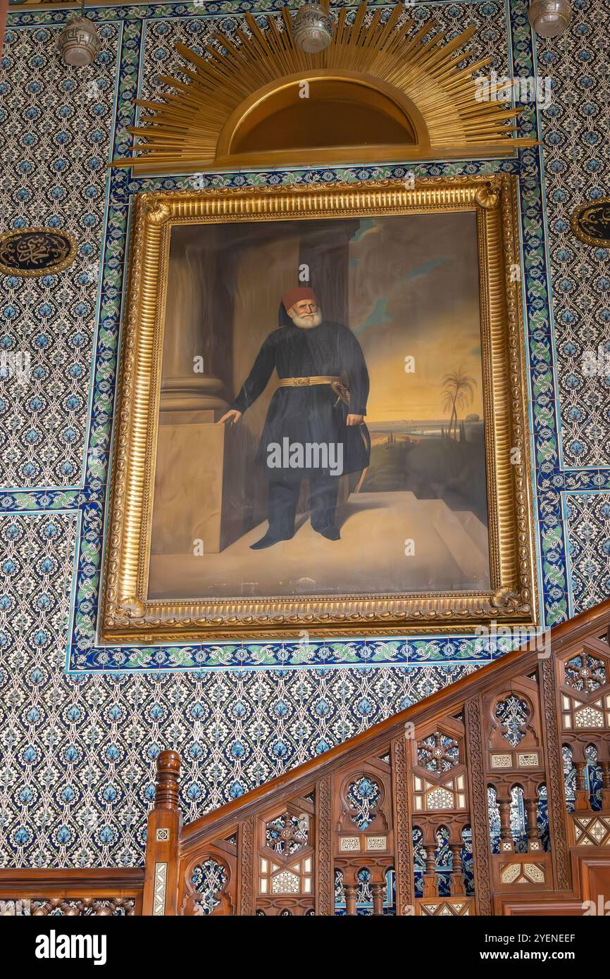 Roda Island, Old Cairo, Cairo, Egypt. February 23, 2024. Portriat of ...