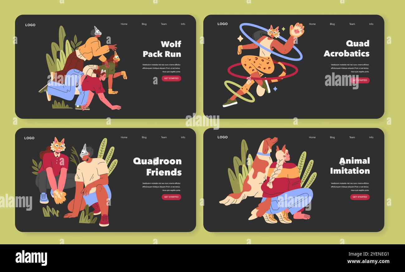 Playful animal interaction Stock Vector Images - Alamy