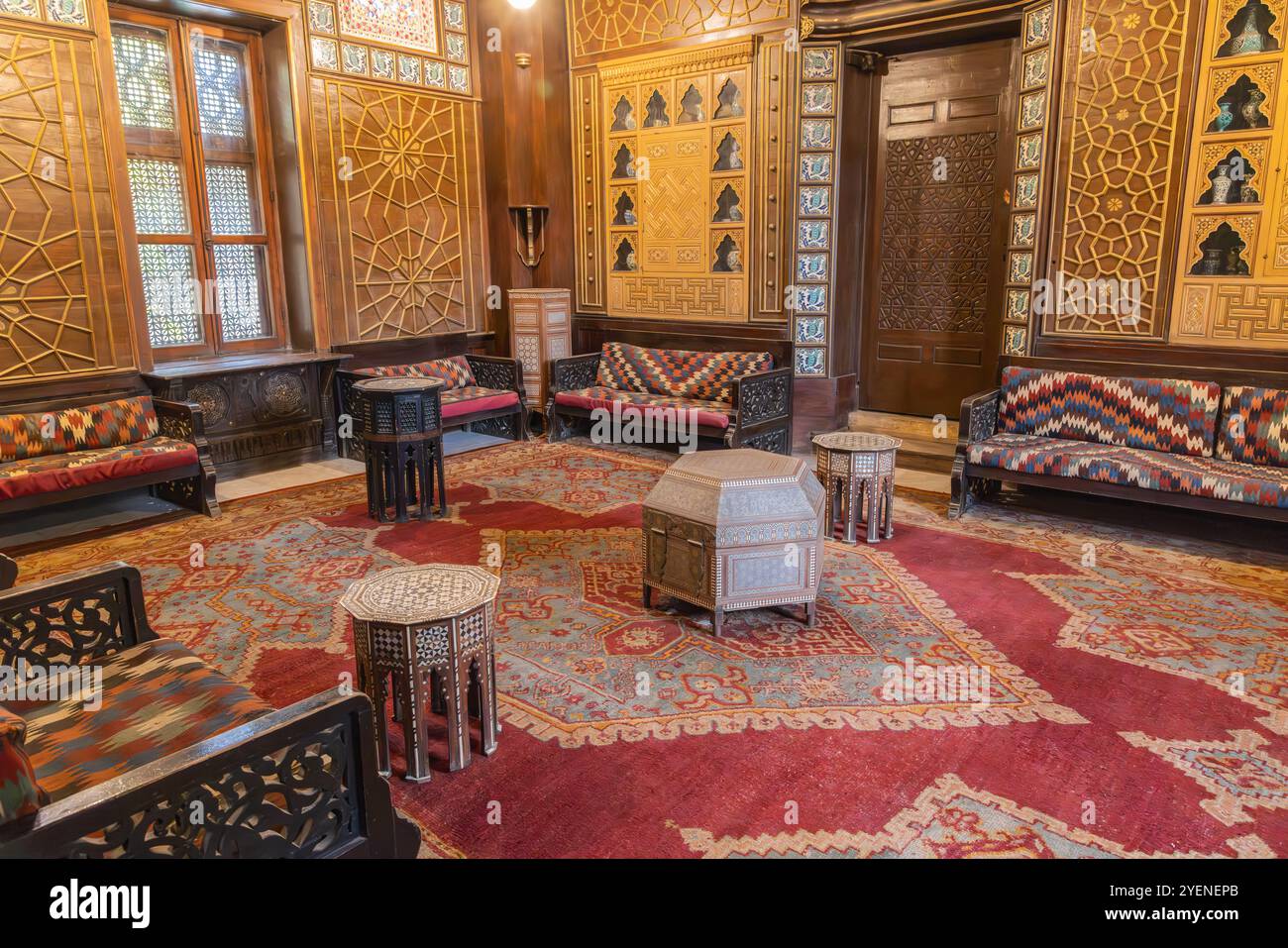 Roda Island, Old Cairo, Cairo, Egypt. February 23, 2024. Interior view ...