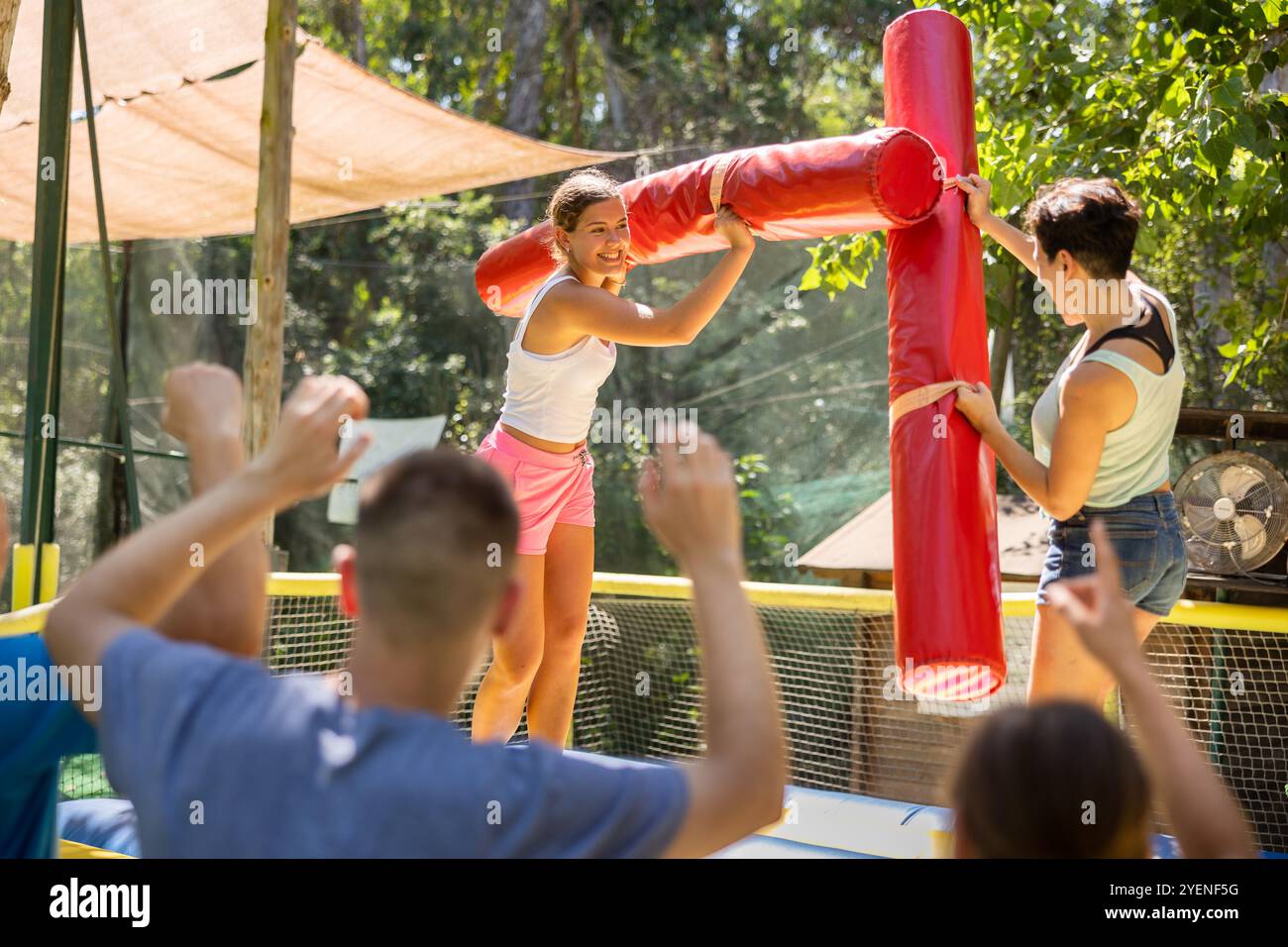 Pillow fight contest hi-res stock photography and images - Alamy