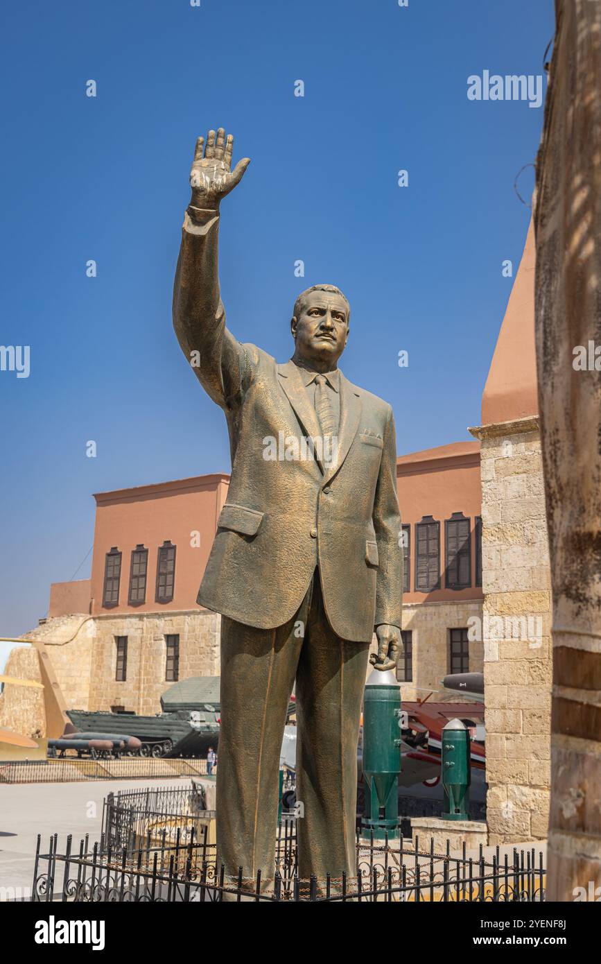 Al Khalifa, Old Cairo, Cairo, Egypt. March 2, 2023. Statue of Gamal ...