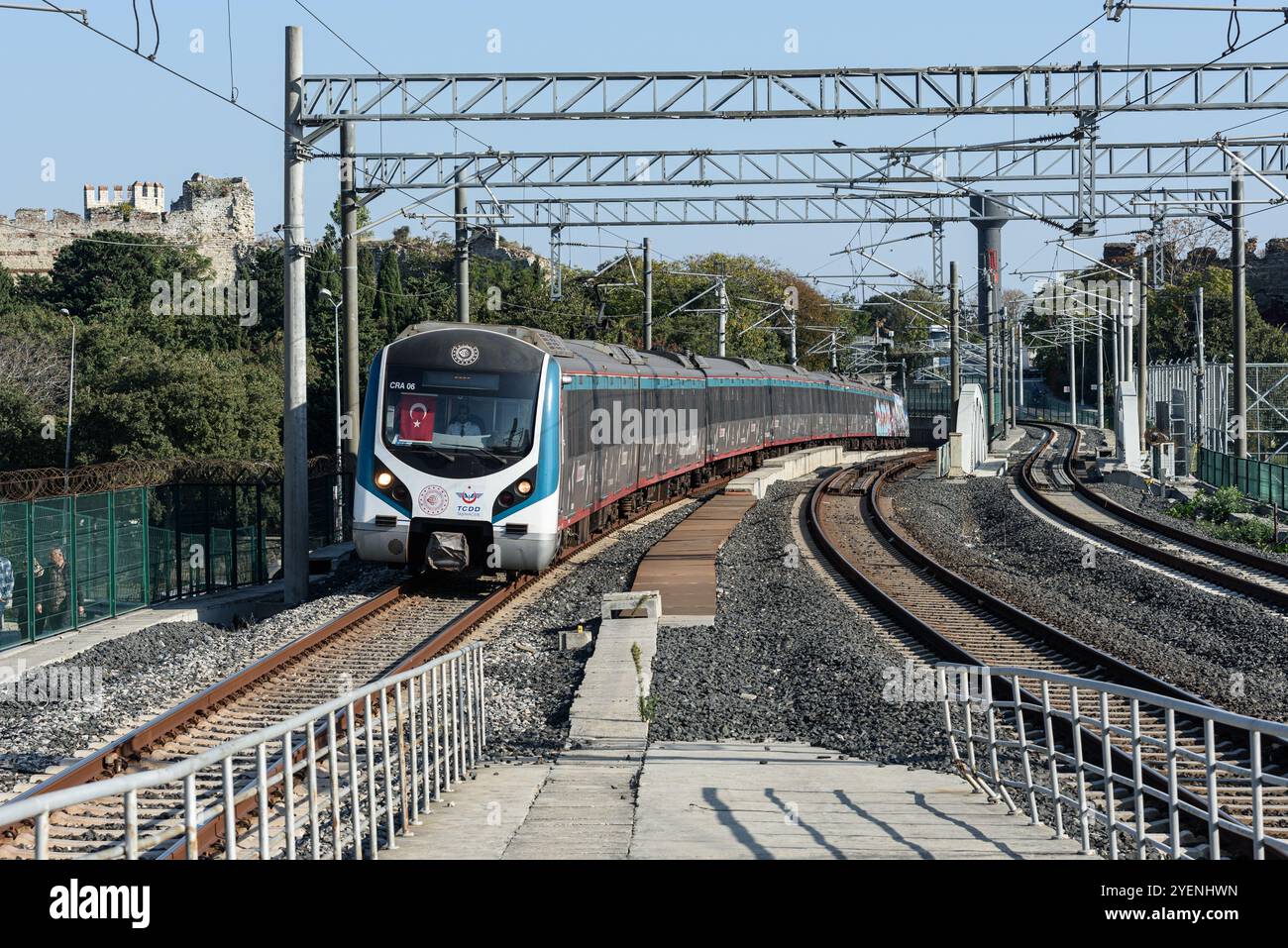 ISTANBUL- TURKEY, OCTOBER 25, 2024; Marmaray Train Station on the ...