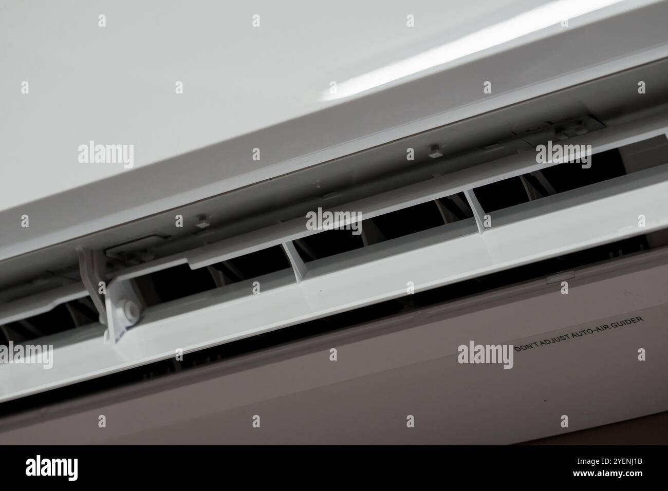 Modern Air Conditioning Unit Close-Up with Adjustable Louvers Stock ...