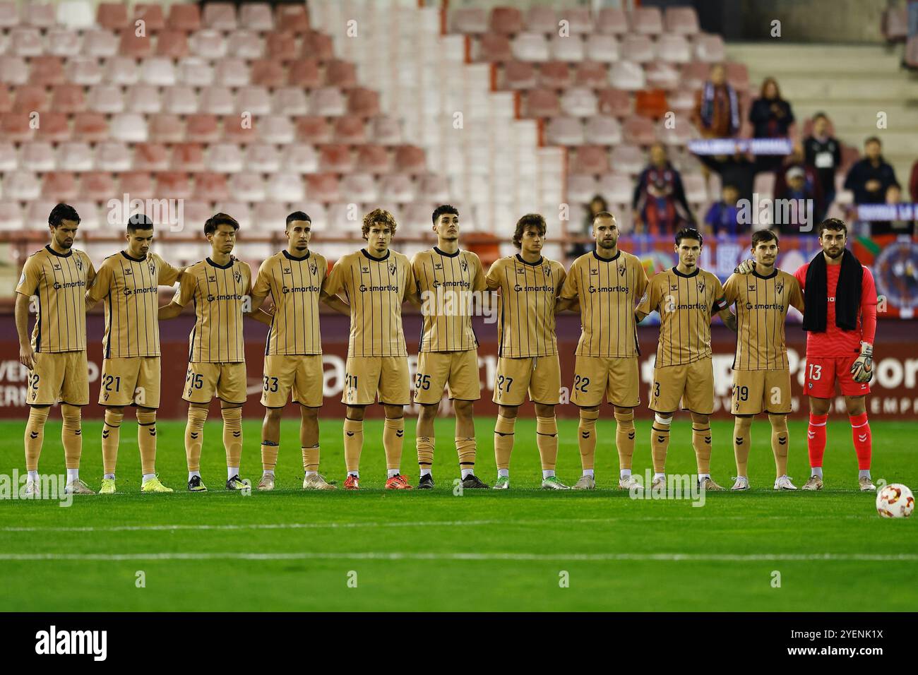 Logrono, Spain. 30th Oct, 2024. SD Eibar team group line-up (Eibar ...