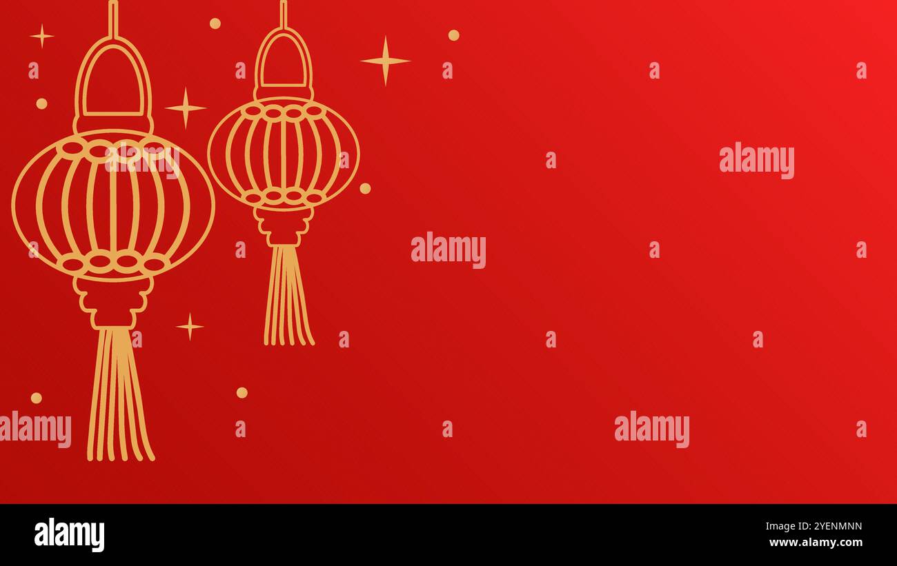 Chinese New Year Spring Festival significant event. Stars and circles ...