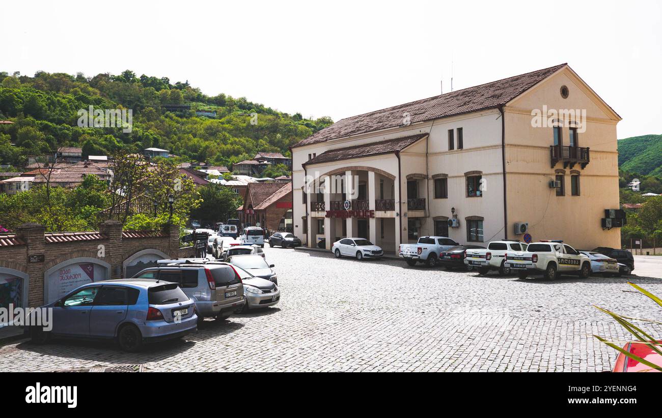 Small town buildings houses communities in country of Georgia Stock ...