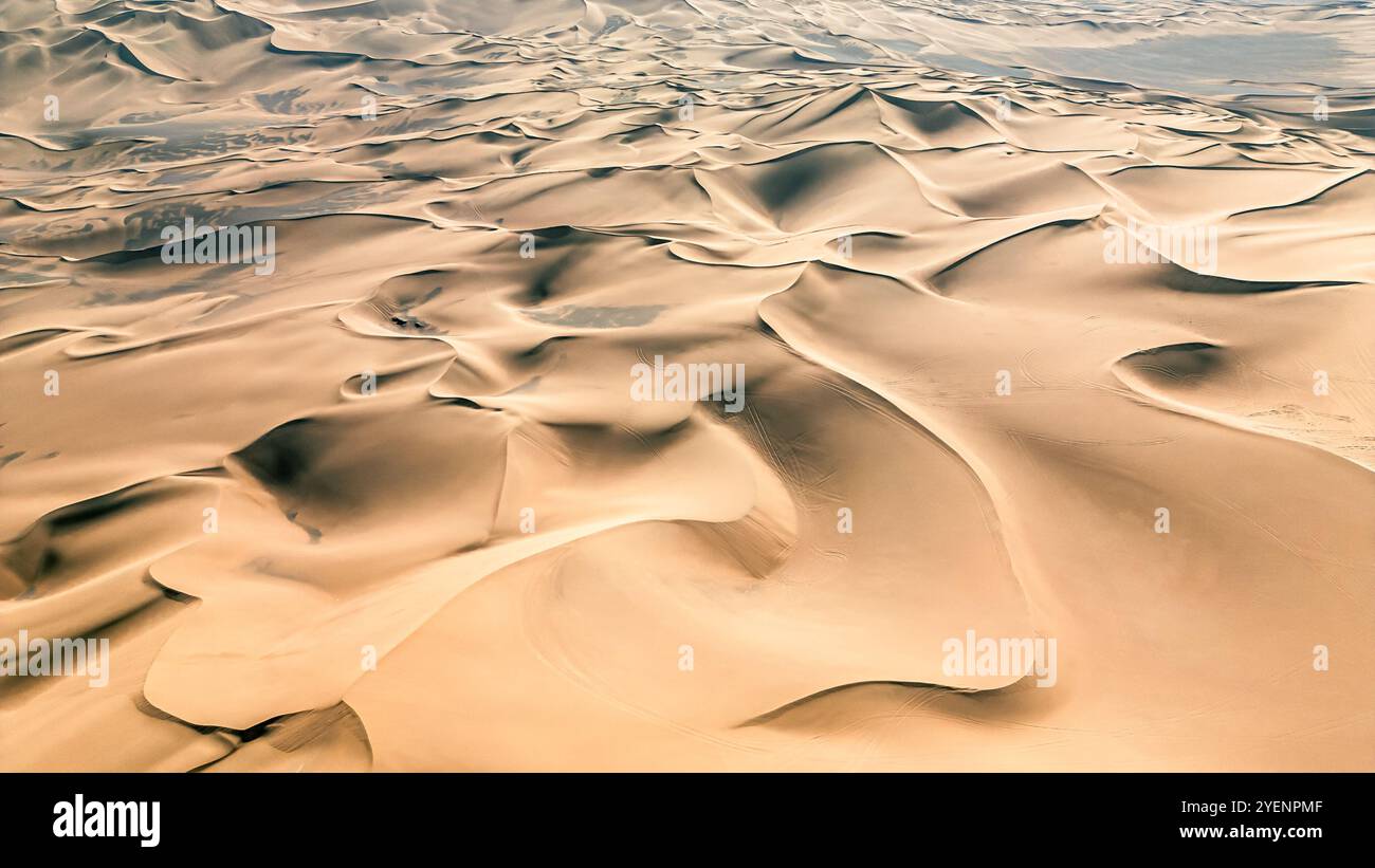 The Kumtag desert of Shanshan county in Xinjiang province, China. Close ...