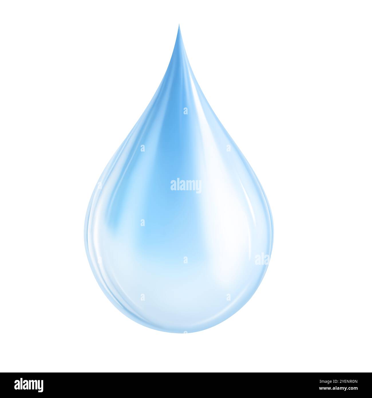 One drop of clear water isolated on white Stock Photo - Alamy
