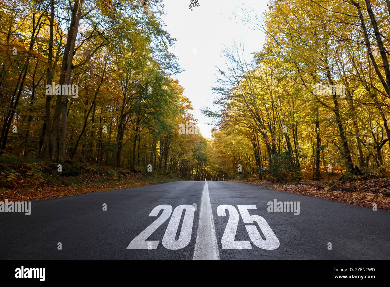 Road 2025 concept new hi-res stock photography and images - Alamy