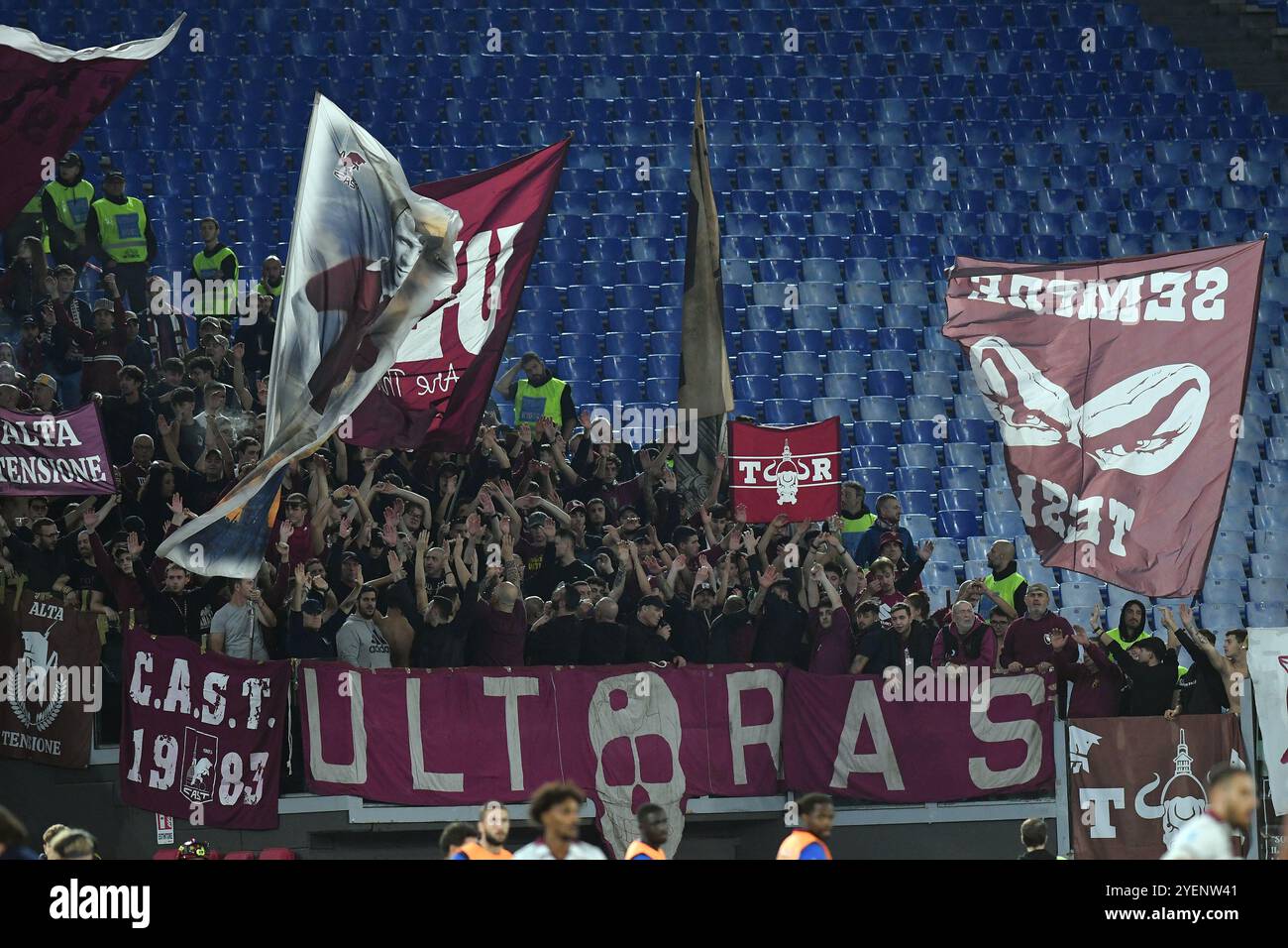 Rome, Lazio. 31st Oct, 2024. Torino fans, during Roma v Torino at ...
