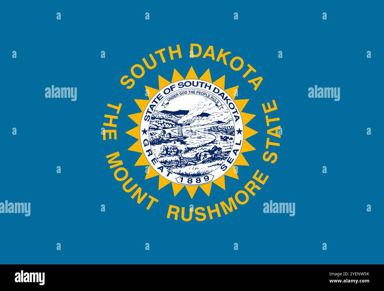 South Dakota State Flag background illustration Stock Photo - Alamy