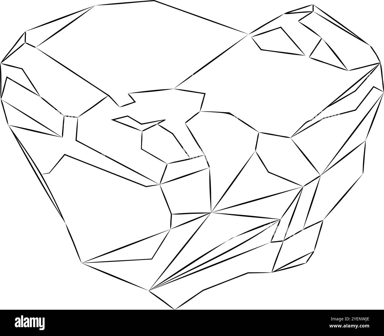 Gemstone line art hi-res stock photography and images - Alamy