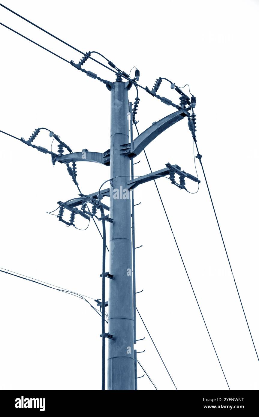 Telephone poles and wires Stock Photo - Alamy