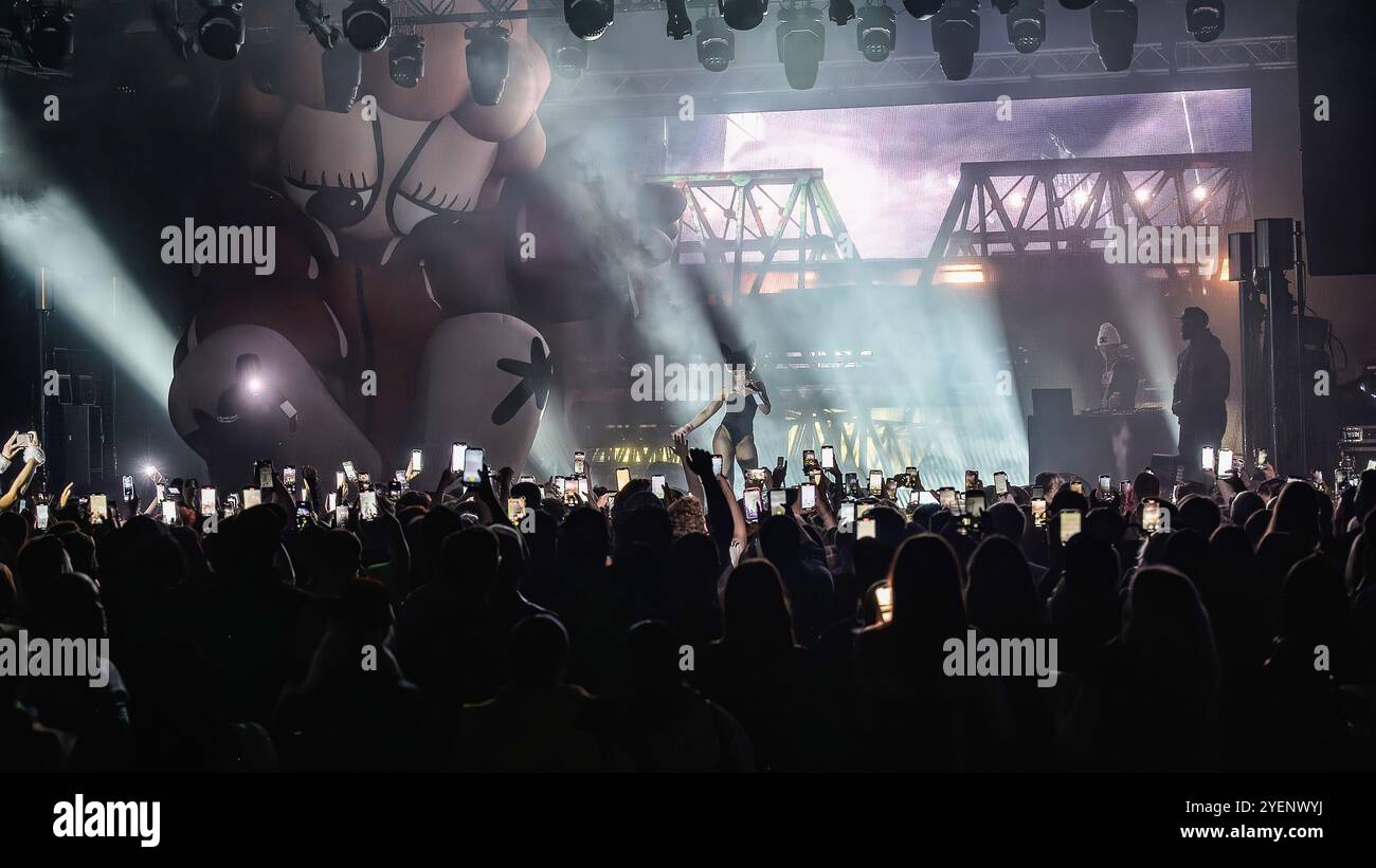 Glasgow, UK. 31st Oct, 2024. Ice Spice performs live on stage at The ...