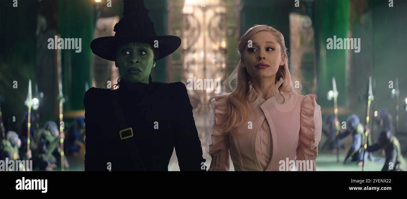 WICKED - FILM STILLS. 2024 . USA. Ariana Grande and Cynthia Erivo in ...