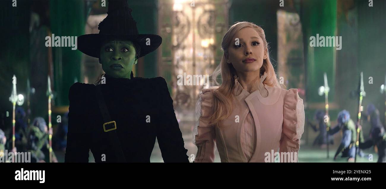 WICKED - FILM STILLS. 2024 . USA. Ariana Grande and Cynthia Erivo in ...