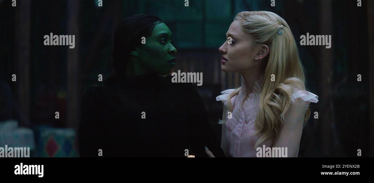 WICKED - FILM STILLS. 2024 . USA. Ariana Grande and Cynthia Erivo in ...